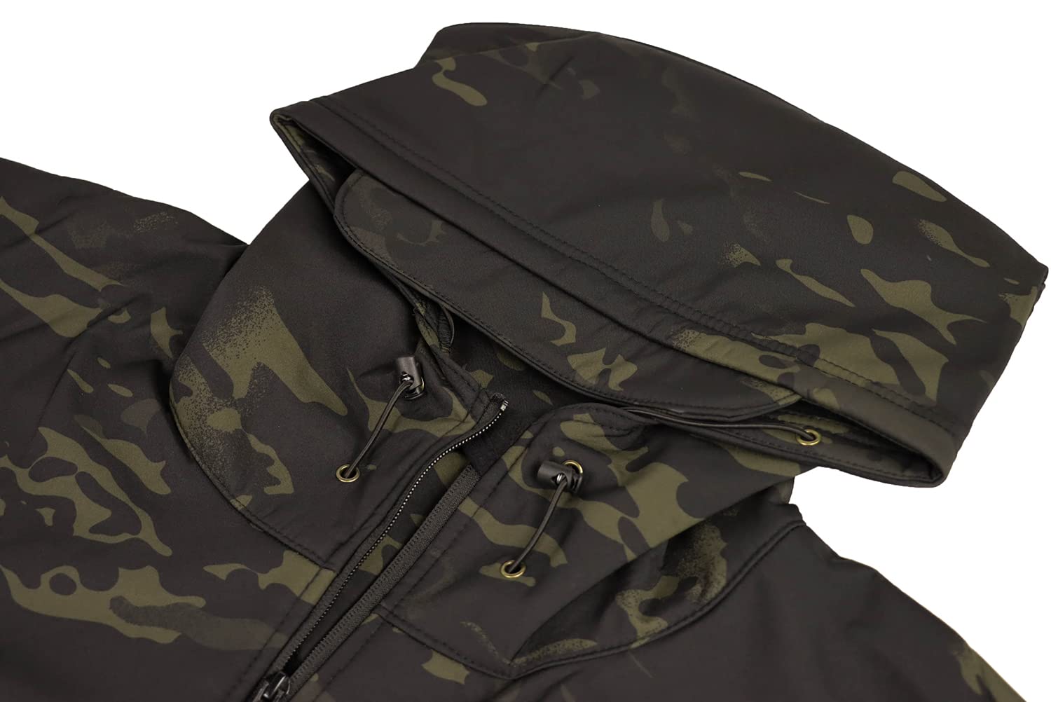 KQTFT Men's Tactical Jacket Softshell, US Medium, CN Large, Night Camo