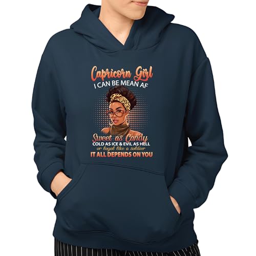 Unique Birthday Gift for Capricorn Queens Born 22 Dec 20 Jan Black and Muticolor Unisex Hoodie
