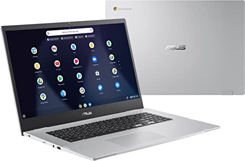 ASUS - 17.3" Chromebook - Intel Celeron N4500 - 4GB Memory - 64GB eMMC - Transparent Silver