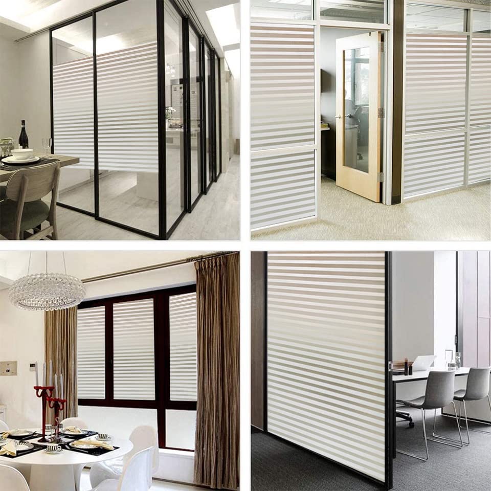 YUTR Shutters Matte Window Film Glass Self Adhesive Frosted Tint Opaque Privacy Sticker for Home Decals (Color : As Shown, Size : 60 x 300 cm)