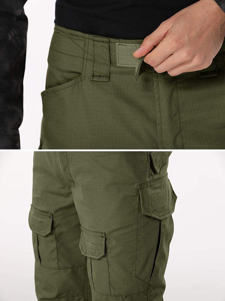 TRGPSG Men's Hiking Pants, Outdoor Lightweight Travel Pants Cargo Pants Work Pants for Men WG4F ArmyGreen 34