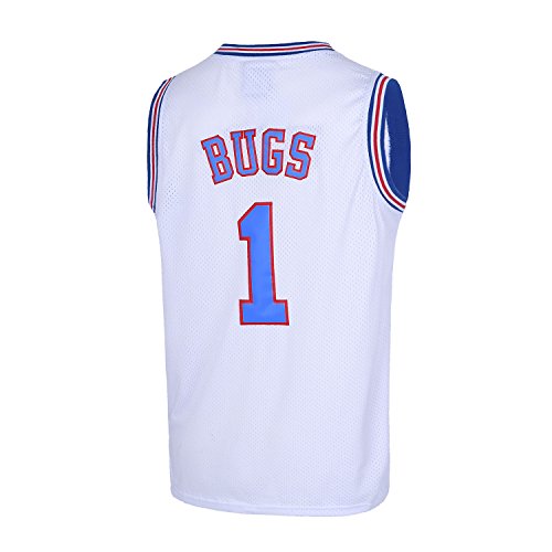 TUEIKGU Mens #1 Bugs #10 Lola Couples Halloween Costume Sets Basketball Jersey for Women (White1, Medium)