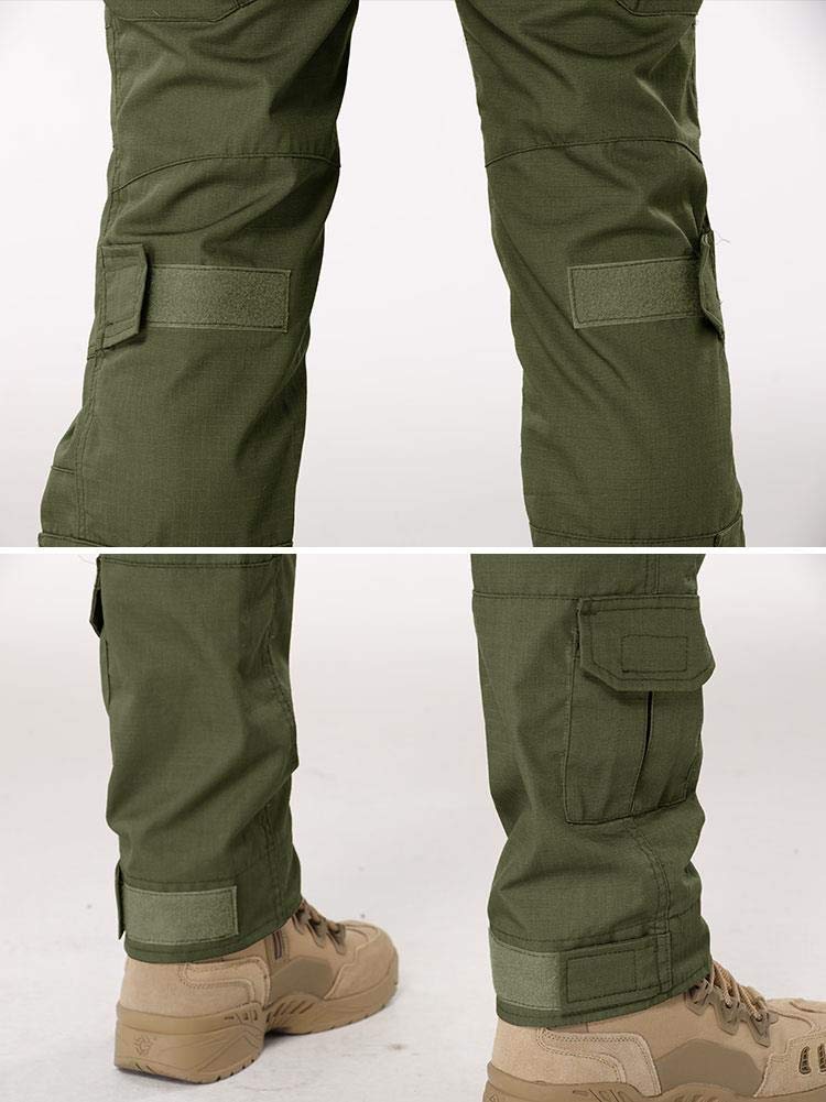 TRGPSG Men's Hiking Pants, Outdoor Lightweight Travel Pants Cargo Pants Work Pants for Men WG4F ArmyGreen 34