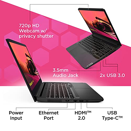 Lenovo IdeaPad Gaming 3 15 Laptop, 15.6" FHD Display, AMD Ryzen 5 5600H, NVIDIA GeForce GTX 1650, 8GB RAM, 256GB Storage, Windows 10H