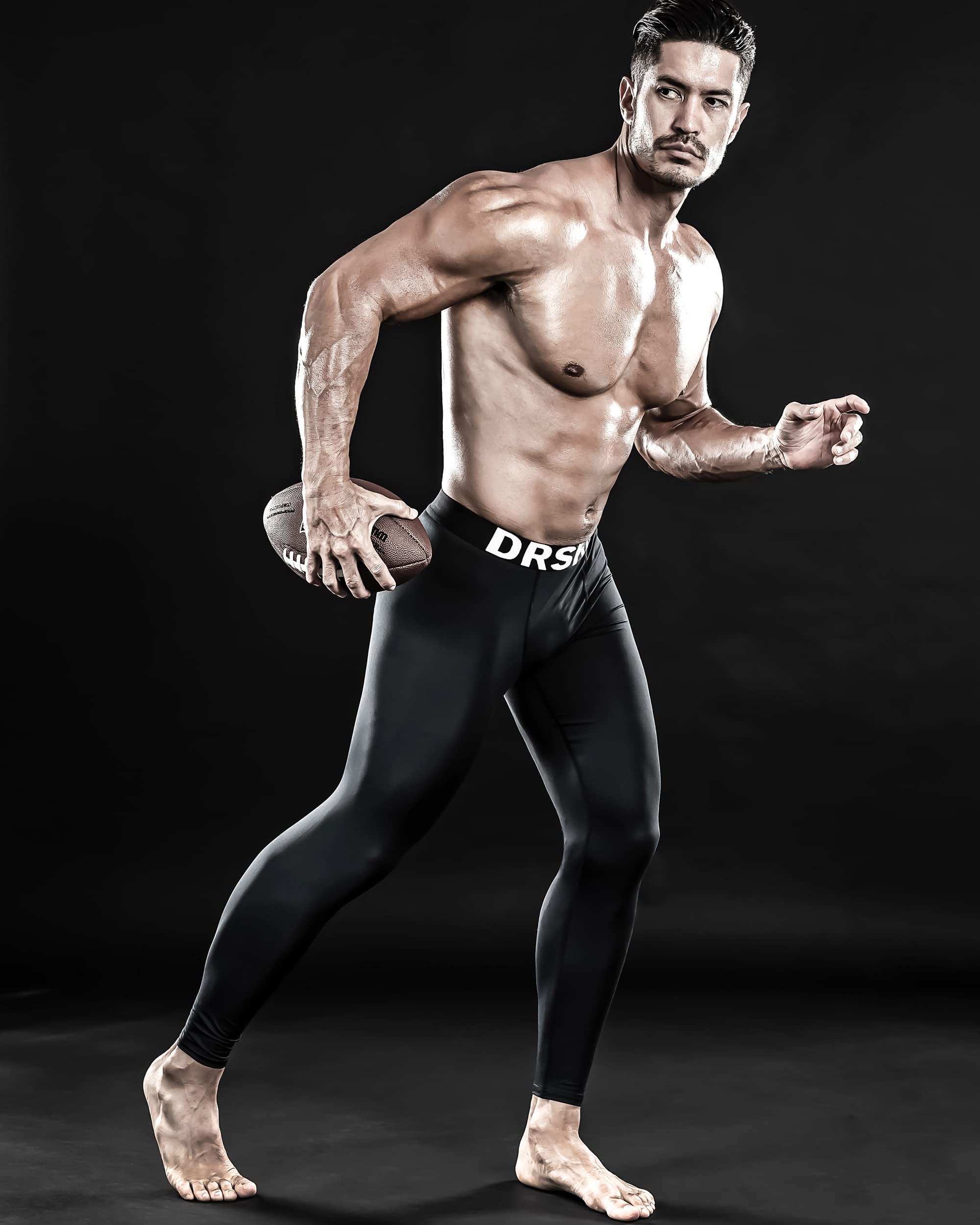 DRSKIN 3 Pack Men’s Compression Pants Tights Leggings Sports Baselayer Running Athletic Workout Active (Classic (B01 2P+MBB02 1P), M)