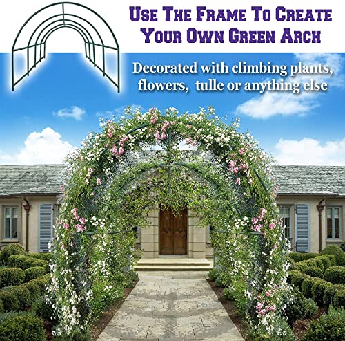YardGrow Greenhouse Frames for Larger Hot Garden House Support Arch Frame Climbing Plants/Flowers/Vegetables Outdoor (16x7x7 FT)
