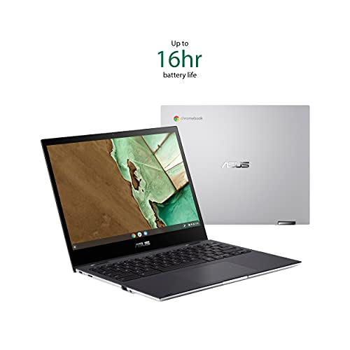 ASUS Chromebook Flip CM3, 12" Touchscreen HD NanoEdge Display, MediaTek 8183 Processor, Arm Mali-G72 MP3 GPU, 32GB Storage, 4GB RAM, Wi-Fi 5, Chrome OS, Aluminum, Mineral Gray, CM3200FVA-DS42T