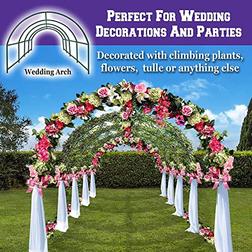 YardGrow Greenhouse Frames for Larger Hot Garden House Support Arch Frame Climbing Plants/Flowers/Vegetables Outdoor (16x7x7 FT)