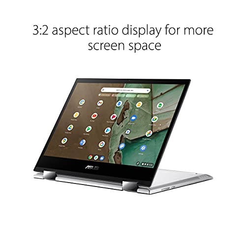 ASUS Chromebook Flip CM3, 12" Touchscreen HD NanoEdge Display, MediaTek 8183 Processor, Arm Mali-G72 MP3 GPU, 32GB Storage, 4GB RAM, Wi-Fi 5, Chrome OS, Aluminum, Mineral Gray, CM3200FVA-DS42T