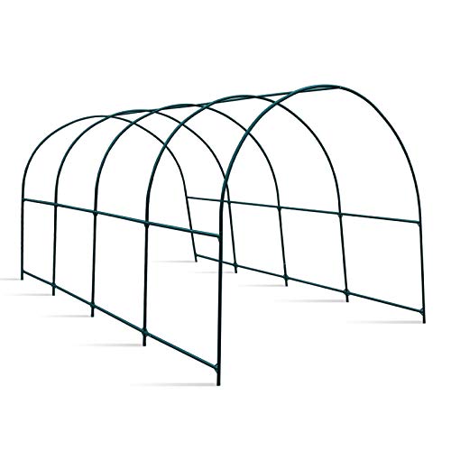 YardGrow Greenhouse Frames for Larger Hot Garden House Support Arch Frame Climbing Plants/Flowers/Vegetables Outdoor (16x7x7 FT)