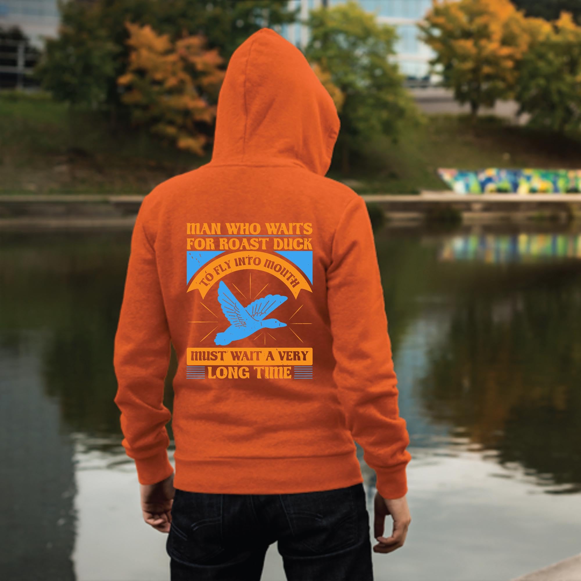 Gift for the Patience who Love to wait for their Goals Black and Muticolor Unisex Hoodie
