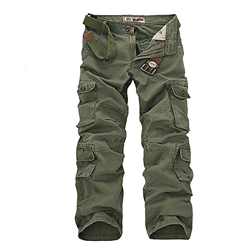 TOWMUS Cargo Pants for Men Men's Casual Hiking Cargo Pants Military Army Camo Pants Combat Work Pants Trousers with 8 Pockets