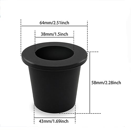 Yhjxly 2Pcs Patio Table Umbrella Hole Ring Umbrella Stabilizer Patio Umbrella Cones Wedge Plug for 2 to 2.5 Inch Patio Table Hole or 1.5 Inch Pool Umbrella Adapter - Black