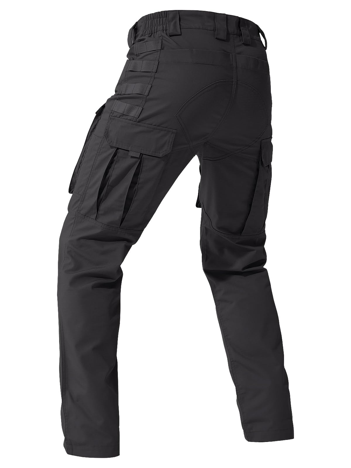 FREE SOLDIER Men's Cargo Pants,Tactical Pants for Men Stretch,Durable Ripstop EDC Work Pants for Hiking (Black 38Wx30L)