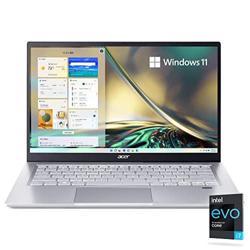 Acer Swift 3 Intel Evo Thin & Light Laptop 14.0" Full HD IPS Intel Core i7-1165G7 Intel Iris Xe Graphics 8GB LPDDR4X 512GB SSD Wi-Fi 6 Fingerprint Reader Back-lit KB SF314-511-7412