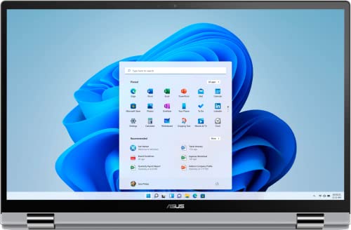 ASUS 2023 Newest Zenbook 2-in-1 Laptop, 15.6 Inch FHD Touchscreen Display, AMD Ryzen 7-5700U Processor, 8GB RAM, 1TB SSD, NVIDIA GeForce MX450 Graphics, Wi-Fi, Windows 11 Home, Bundle with JAWFOAL