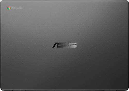 2021 Newest ASUS Chromebook Laptop, 14" HD Non-Touch Display, Intel Celeron N3350 Processor, 4GB Memory, 32GB eMMC SSD, Wi-Fi, Bluetooth, Webcam, Chrome OS, KKE 64GB MicroSD Card, Grey