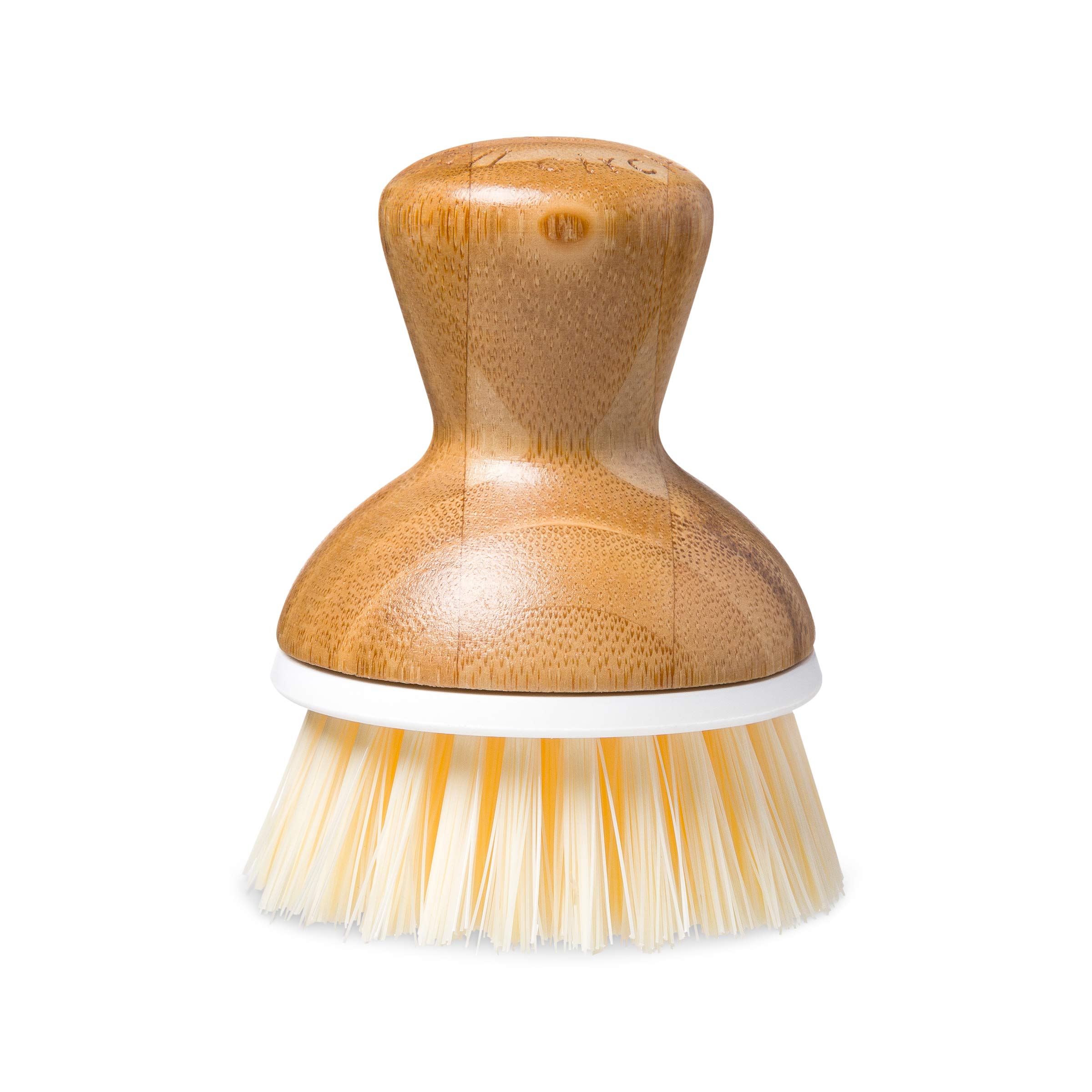 Full Circle, White Bubble Up Bamboo Dish Brush, White & In A Nutshell Walnut Scrubber Sponges – Pack of 2 Non-Scratch Natural Kitchen Scrubbies for Dishes and Household Cleaning