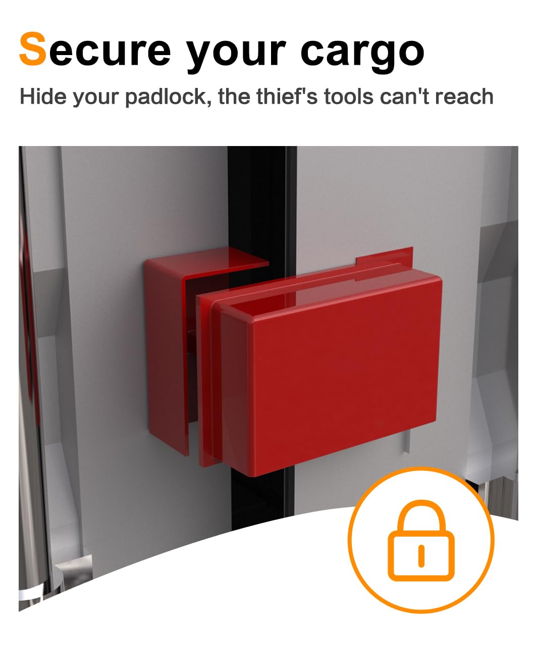 Autoholic Shipping Container Lock Box Bolt On Heavy Duty Shipping Container Accessories with Padlock & 5 Keys