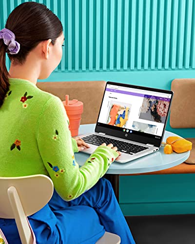 HP Chromebook x360 14a 2-in-1 Laptop, Intel Pentium Silver N5030, 4 GB RAM, 64 GB eMMC, 14โ HD Micro-Edge Touchscreen, Chrome OS, 720p Webcam, Dual Speakers, Long Battery Life (14a-ca0023nr, 2021)
