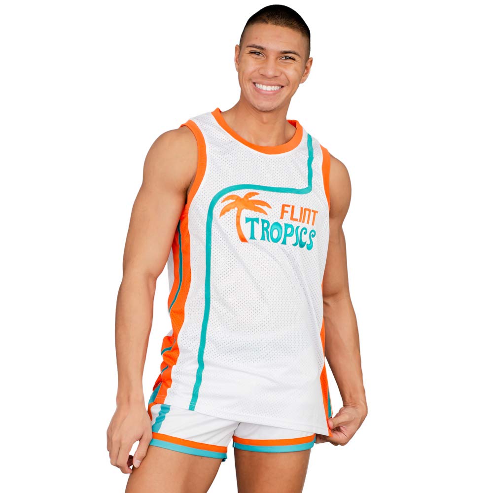 Flint Tropics Basketball Jersey Adult Halloween Costume (X-Large, Personalized)