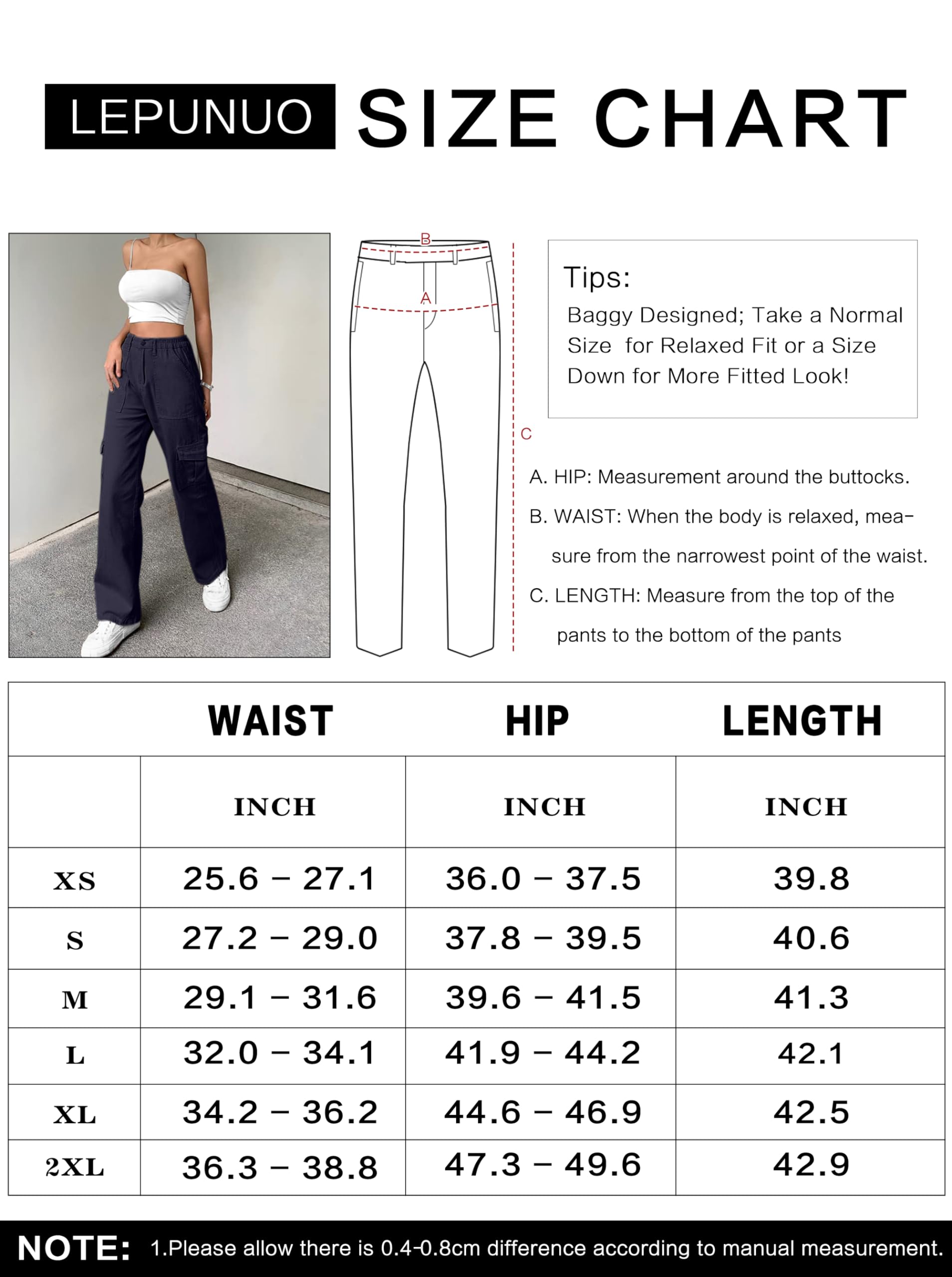 Cargo Pants Women Cotton Wide Leg Casual Hiking Military Army Combat Work Pants
