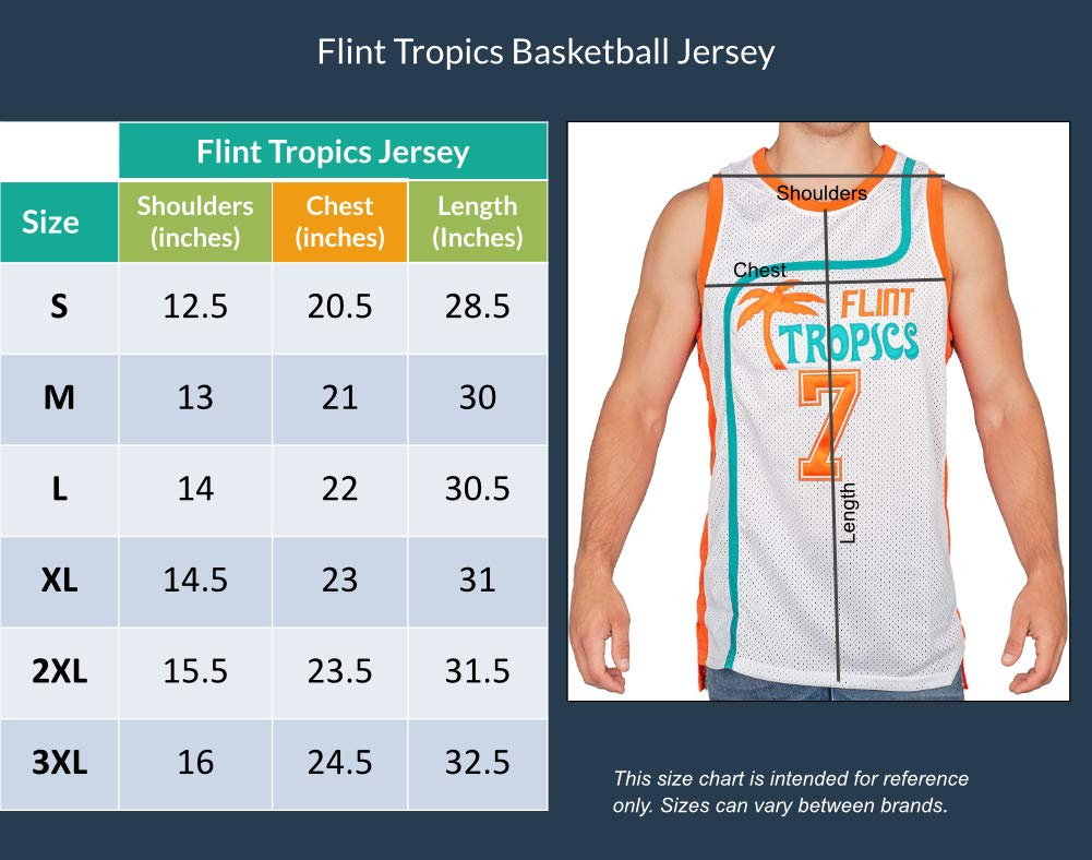 Flint Tropics Basketball Jersey Adult Halloween Costume (X-Large, Personalized)