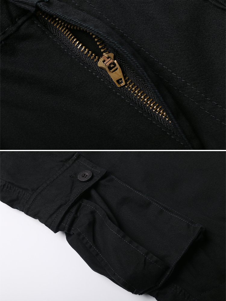 OCHENTA Men's Cotton Casual Cargo Work Military Tactical Combat Army Pants with 8 Pockets Black 29