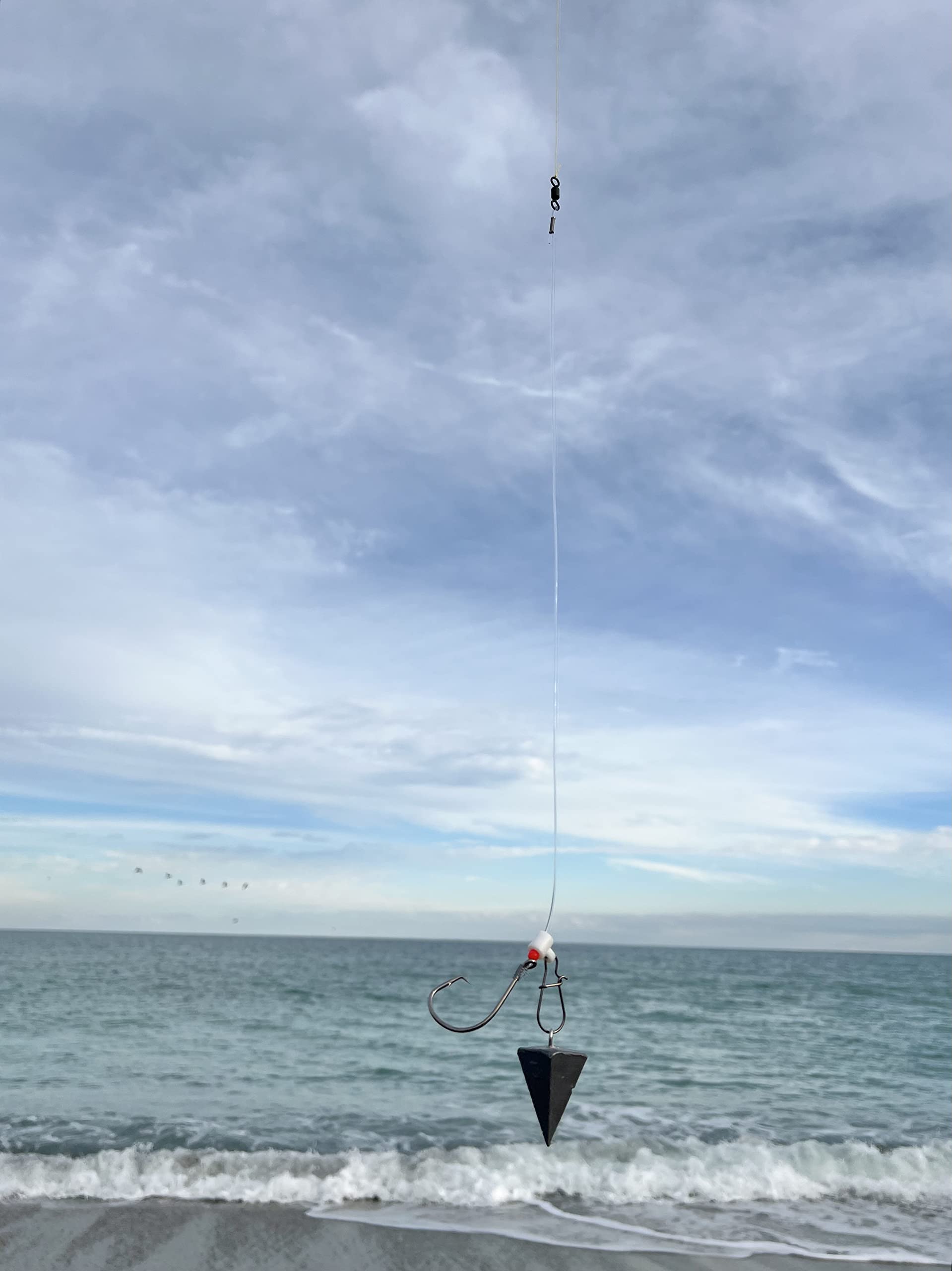 3 Pack 'Cannonball Rig' Red Drum Surf Fishing Rigs 100LB Mono (8/0)