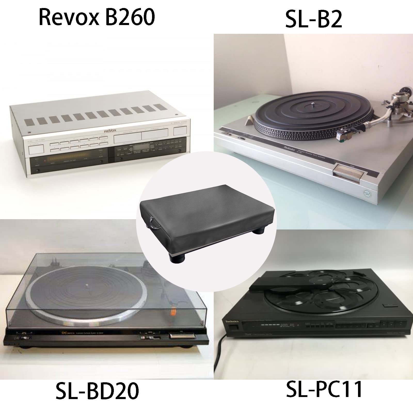 Turntable Dust Cover,Record Player Turntable Cover,Suitable for Most Models of Record Player Turntables SL-Q300/SL-B250 /SL-B260 /SL-BD20 /SL-BD27 /SL-BD35 /SLD-20 /SL-PC11(Gray)