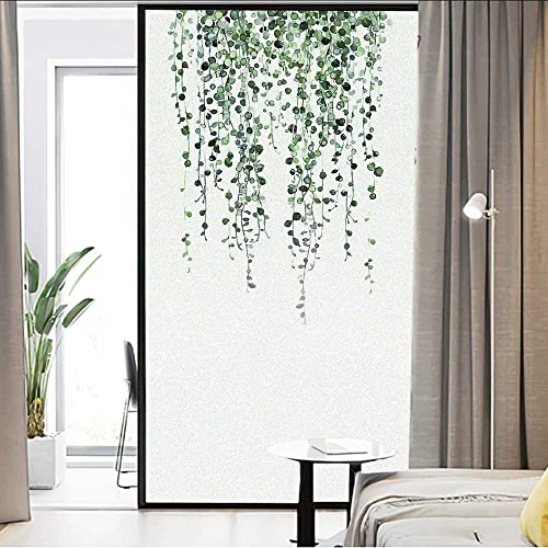 XENITE Window Privacy Film Privacy Windows Film Decorative Orchid Flower Stained Glass Window Stickers No Glue Static Cling Frosted Window Cling one Way Window Film Window (Size : 80x120cm)