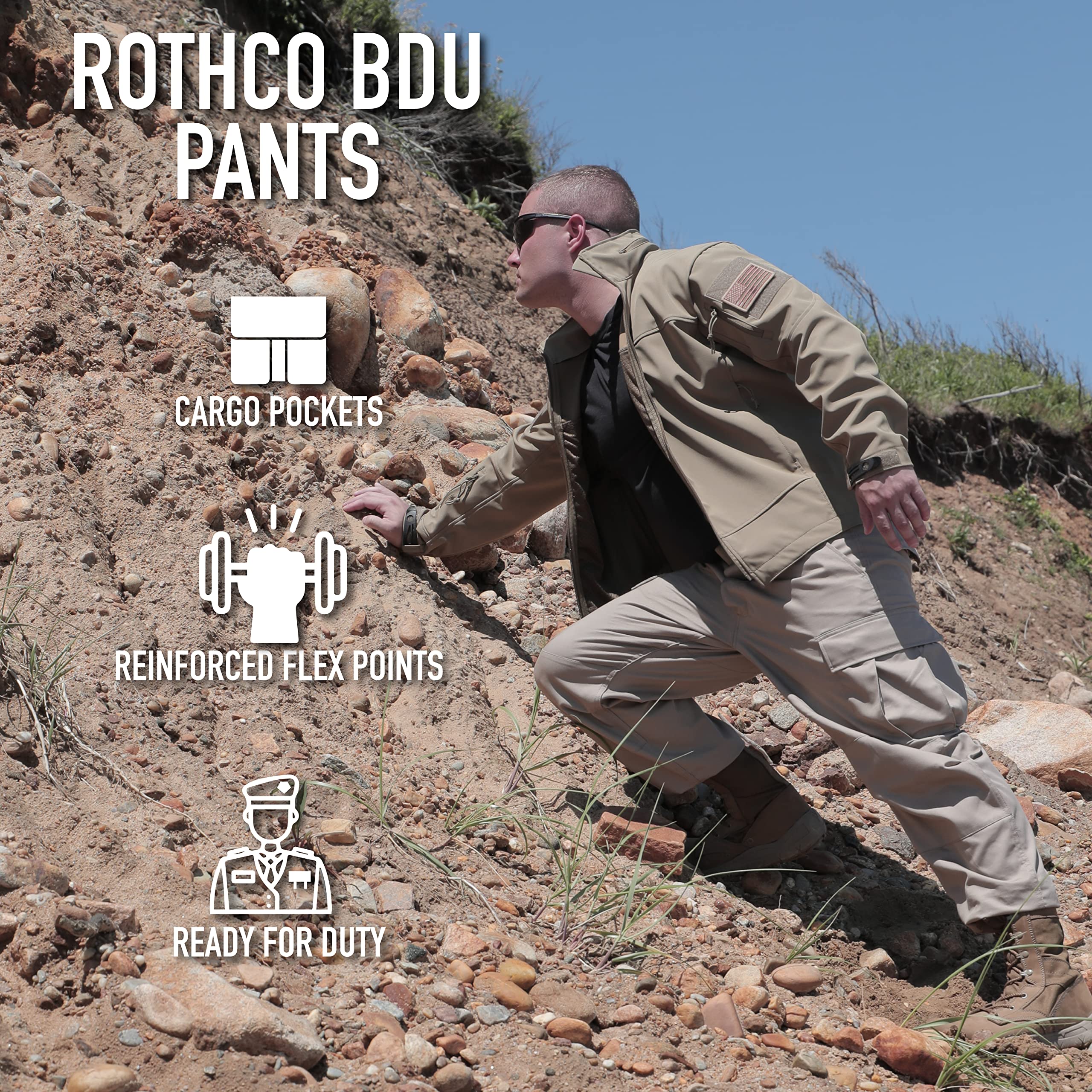 Rothco Digital Camo Tactical BDU Pants (US, Alpha, Large, Regular, Regular, City Digital Camo)