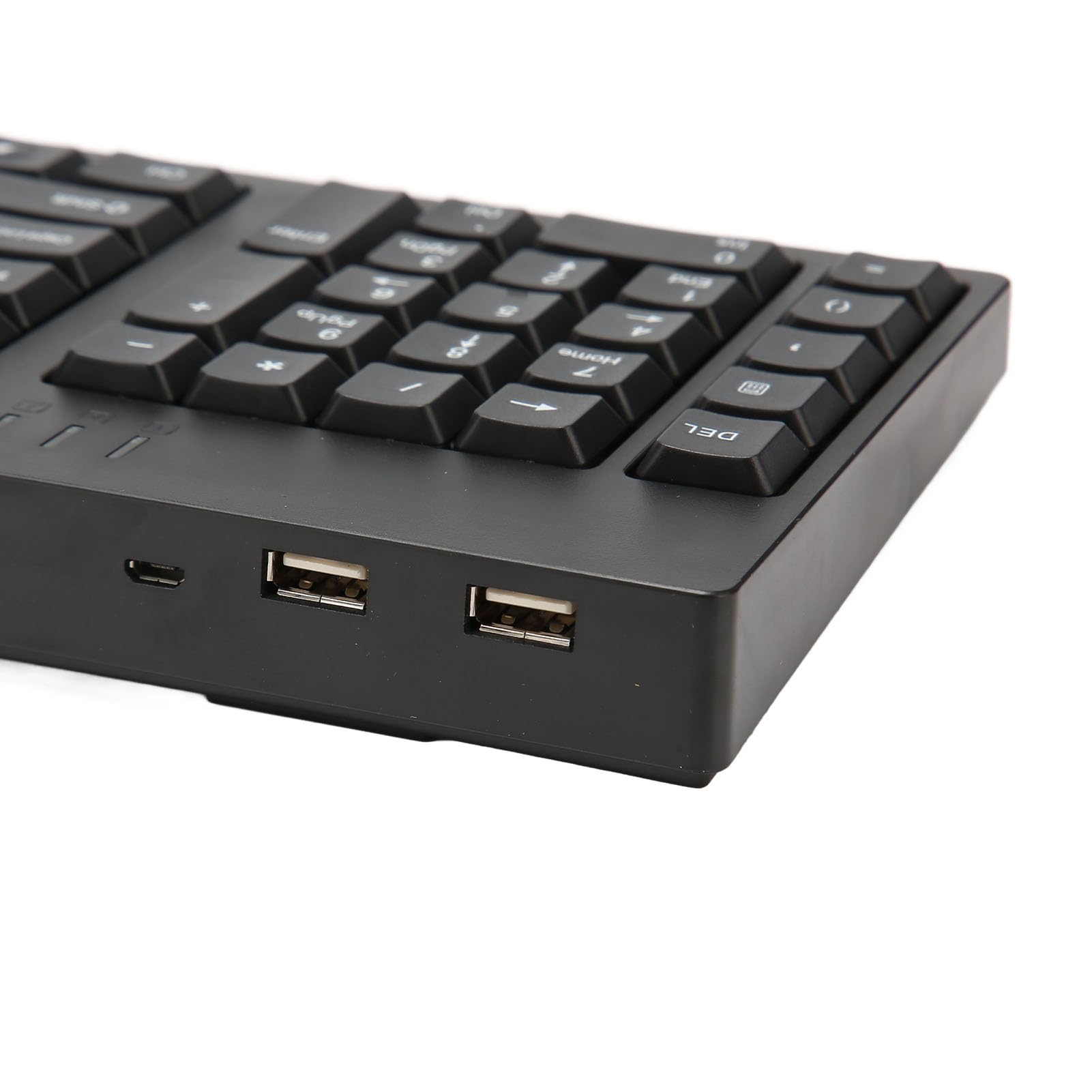 Left Handed Keyboard, USB Wired Keyboard with 2 USB Hub, 109 Keys Ergonomic Keyboard, with Left Hand Number Pad, for Home Office