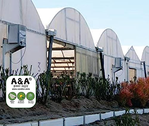 A&A Greenhouse White Plastic Film Polyethylene Covering 4 Year 6 Mil (8ft Wide X 28ft Long)