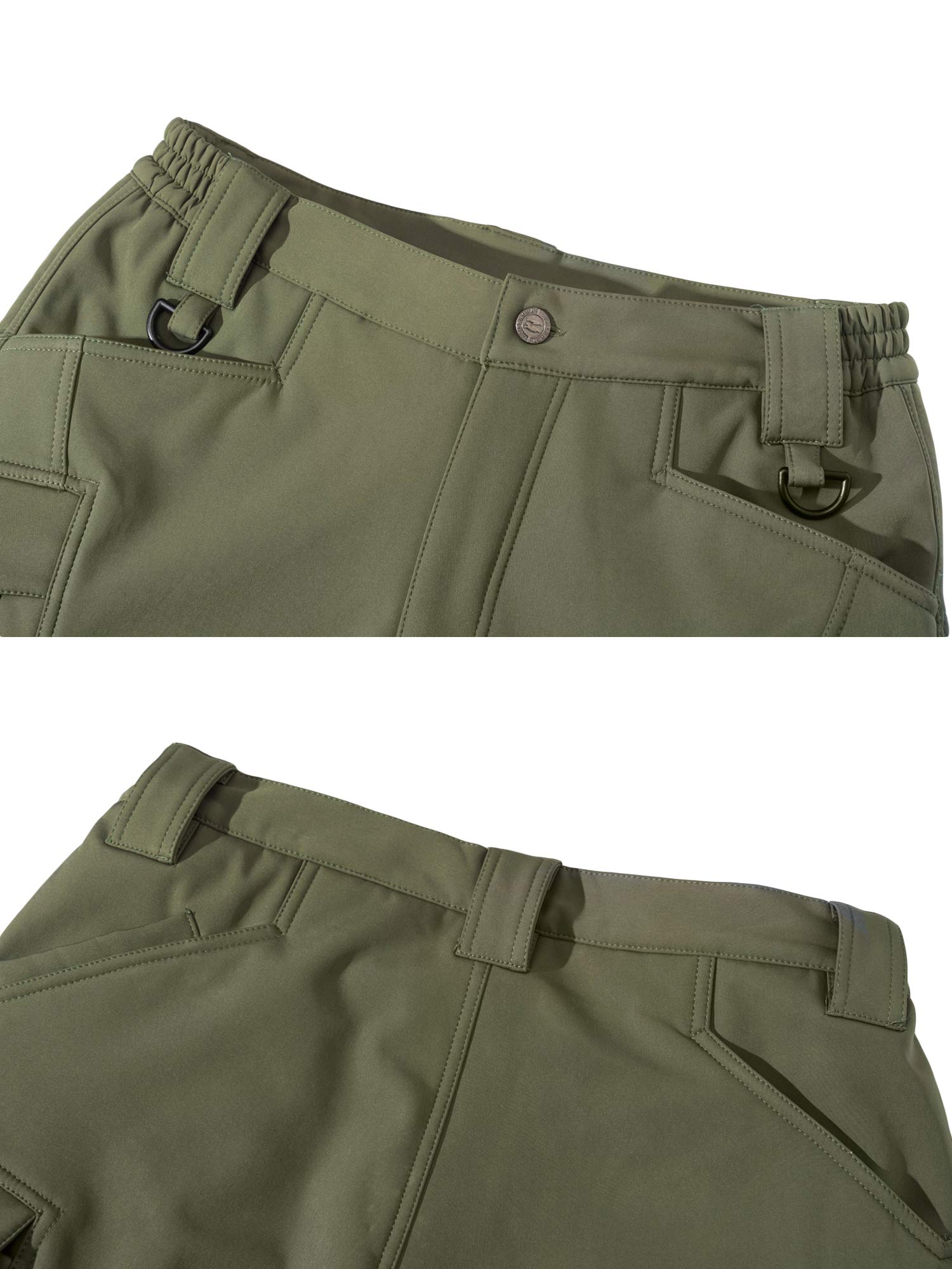 MAGCOMSEN Military Tactical Pants for Men - Fleece Lined Winter Waterproof Snowboarding Hiking Army Pants
