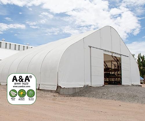 A&A Greenhouse White Plastic Film Polyethylene Covering 4 Year 6 Mil (8ft Wide X 28ft Long)