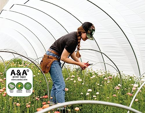 A&A Greenhouse White Plastic Film Polyethylene Covering 4 Year 6 Mil (8ft Wide X 28ft Long)