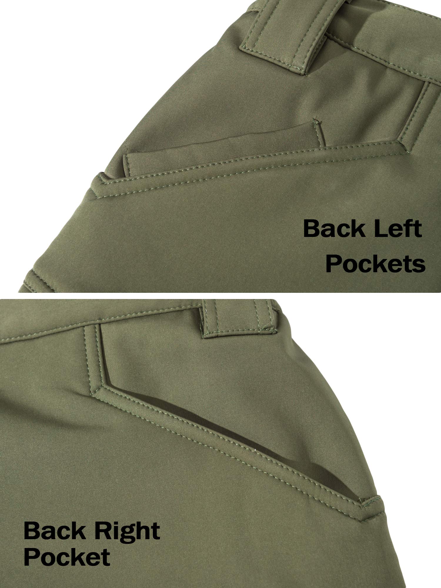 MAGCOMSEN Military Tactical Pants for Men - Fleece Lined Winter Waterproof Snowboarding Hiking Army Pants