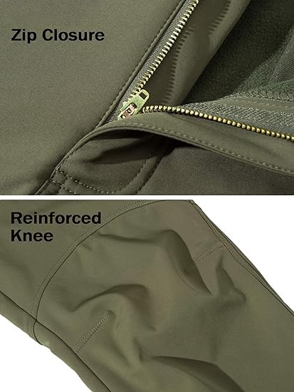 MAGCOMSEN Military Tactical Pants for Men - Fleece Lined Winter Waterproof Snowboarding Hiking Army Pants