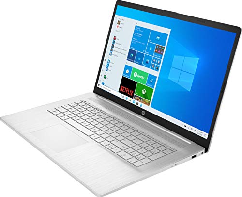 HP 17 Flagship Business Laptop Computer 17.3" HD+ BrightView Display 11th Gen Intel Core i3-1115G4 (Beats i5-8265U) 8GB RAM 1TB HDD USB-C HD Webcam Win10 Pro Natural Silver + HDMI Cable