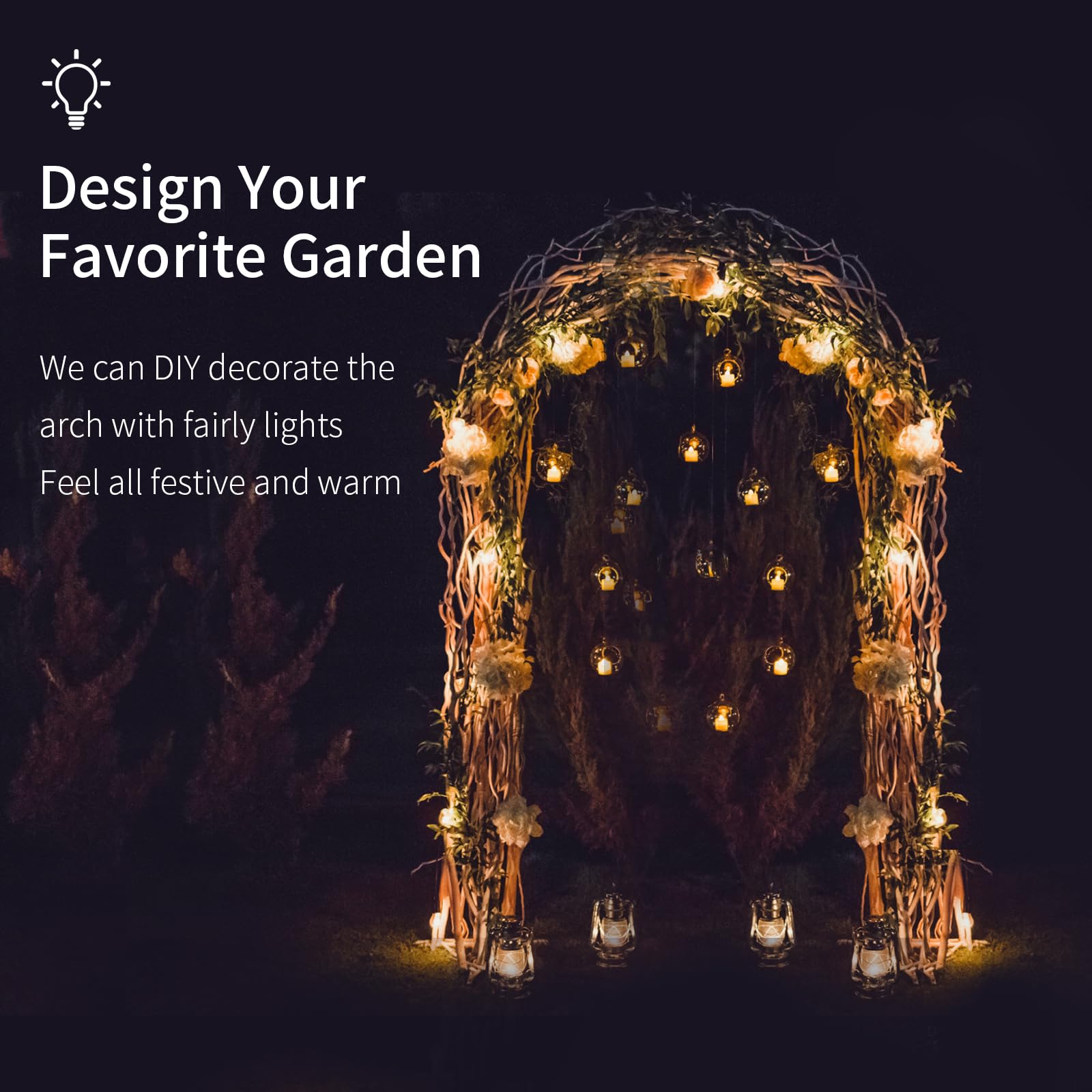 SCENDOR Garden Arch Trellis 8.4 Ft High x 4.6 Ft Wide, Dark Green Iron Arbor, Courtyard Arbor Trellis for Various Climbing Plants Rose, Outdoor Archway Wedding Ceremony Party