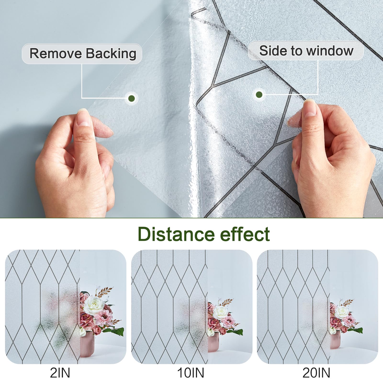 Windimiley window privacy film,29.5X78.6inch