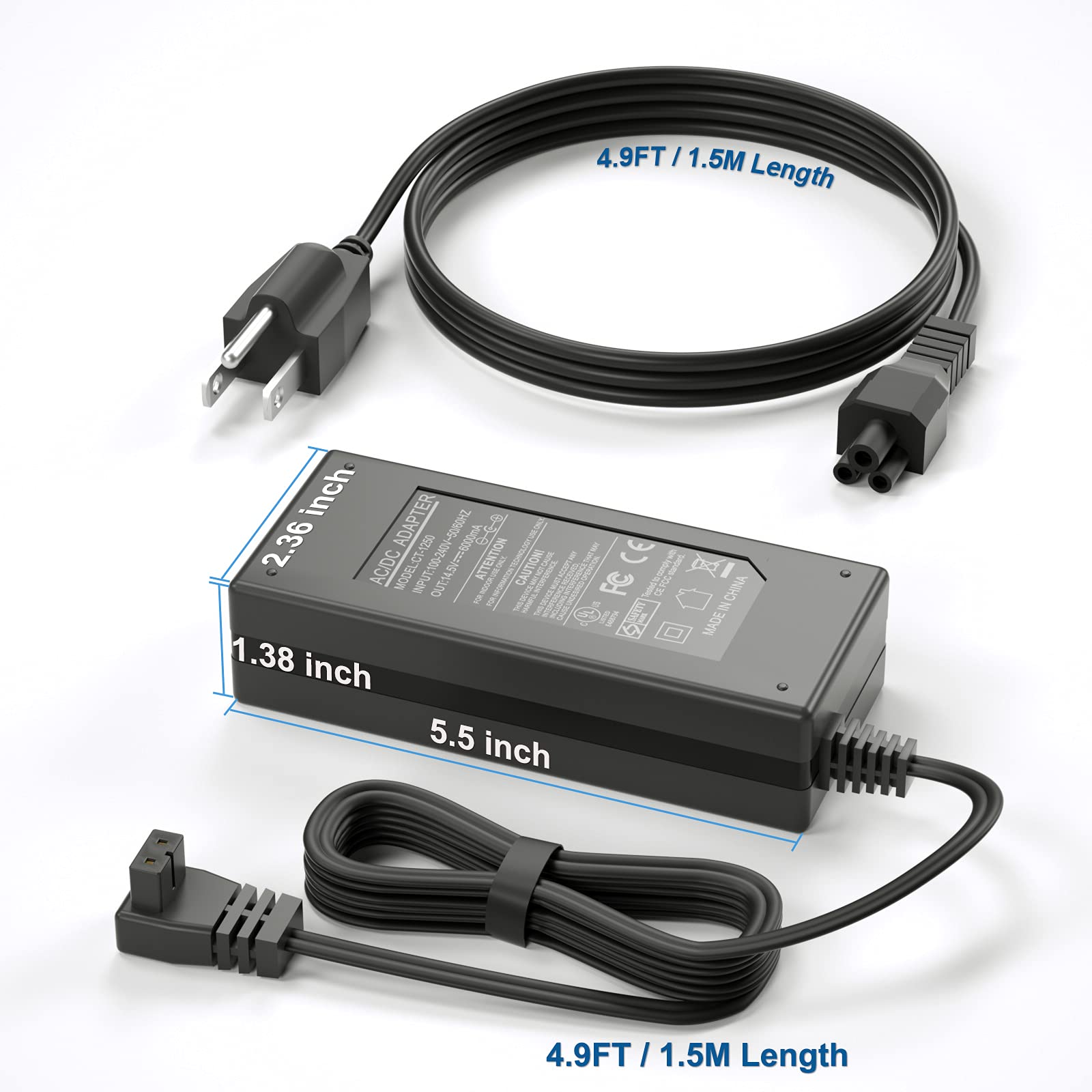 Portable Refrigerator AC Power Adapter, Fridge Freezer AC Power Cord for Alpicool, ARB, ICECO, Setpower, Aspenora, Ausranvik, AstroAI, JoyTutus, Kalamera, F40C4TMP Portable Freezer Fridge