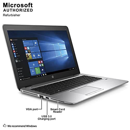 HP EliteBook 850 G3 15.6 FHD, Core i7-6600U 2.6GHz, 16GB RAM, 512GB Solid State Drive, Windows 10 Pro 64Bit, CAM, (Renewed)