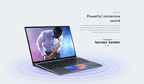 ASUS Zenbook 14X 14 16:10 OLED 2.8K (2880 x 1800) Touch Laptop Core i7-1165G7 NVIDIA GeForce MX450 Win11 Pro 550 nits 100% DCI-P3 Pantone Backlit KB Harman / Kardon w/hdmi (16GB RAM | 1TB PCIe SSD)