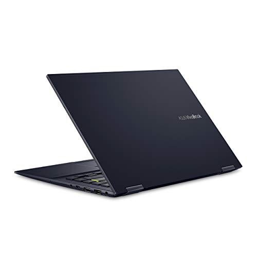ASUS VivoBook Flip 14 Thin and Light 2-in-1 Laptop, 14” FHD Touch Display, AMD Ryzen 7 5700U, 8GB RAM, 512GB SSD, Stylus, Windows 10 Home, Fingerprint Reader, Bespoke Black, TM420UA-DS71T