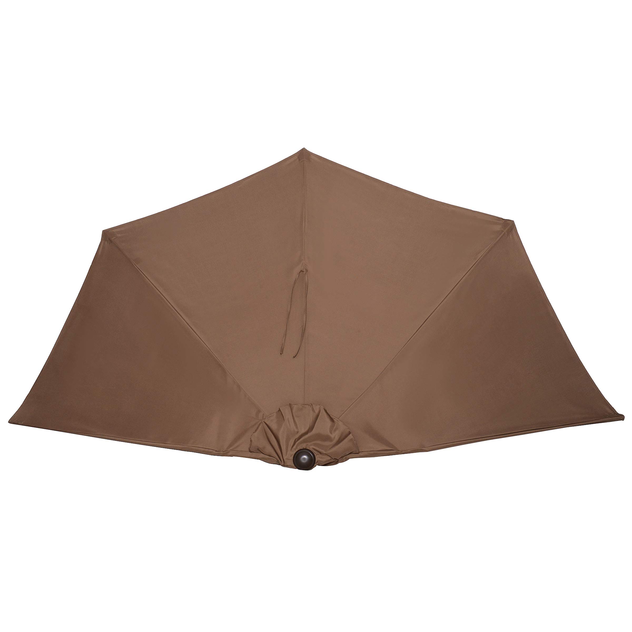 Villacera 83-OUT5464 9' Outdoor Patio Half 5 Ribs Fade Resistant Condo or Townhouse Umbrella in Brown, Height: 7β 11β. Canopy Diameter (Coverage Area): 9 ft