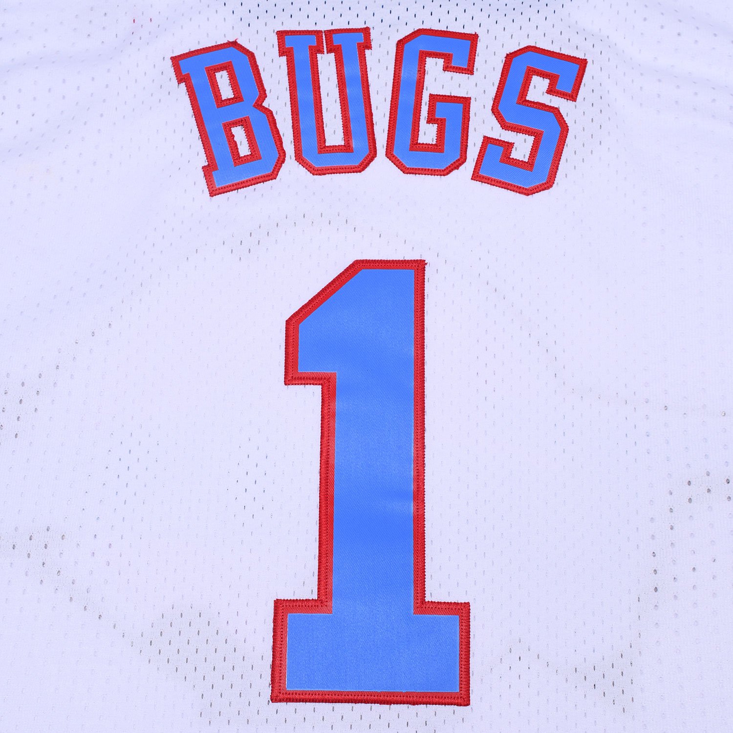 TUEIKGU Mens #1 Bugs Basketball Jersey Movie Couples Halloween Costume with Wristband (White, XX-Large)