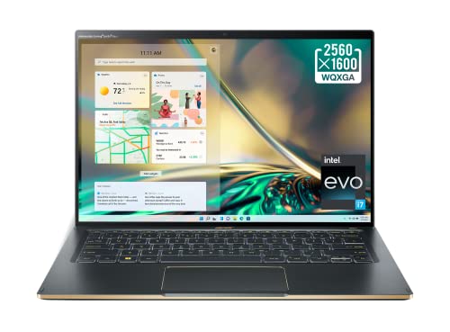 Acer Swift 5 Intel Evo Thin & Light Laptop | 14" WXGA IPS 100% sRGB Touch | 12th Gen Intel i7-1260P | Intel Iris Xe Graphics | 16GB LPDDR5 | 1TB Gen 4 SSD | Killer HDMI,Wi-Fi 6E AX1675 |SF514-56T-797T