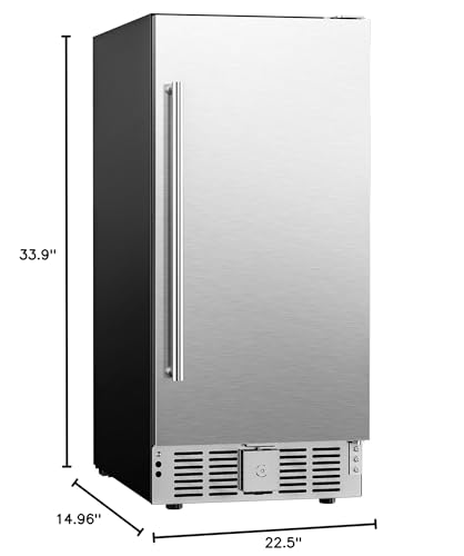 EUHOMY Beverage Refrigerator 15 Inch, Under Counter 127 Can Beverage Fridge with Stainless Steel Door, Beverage Cooler Built-in and Undercounter Beer Fridge, Drink Fridge - Soda Cola